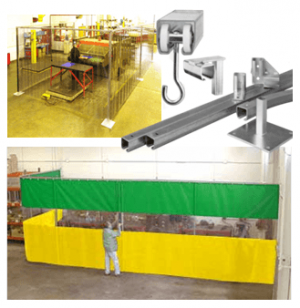 Free Standing Curtain Track & Trolley – AKON – Industrial Curtain Track