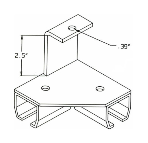 Threaded Rod Corner Connector 90° | AKON – Industrial Curtain Track