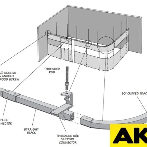 Suspended Curtain Track System – AKON – Industrial Curtain Track