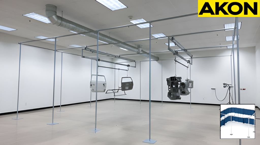 Paint Booth Trolley Track – AKON – Industrial Curtain Track