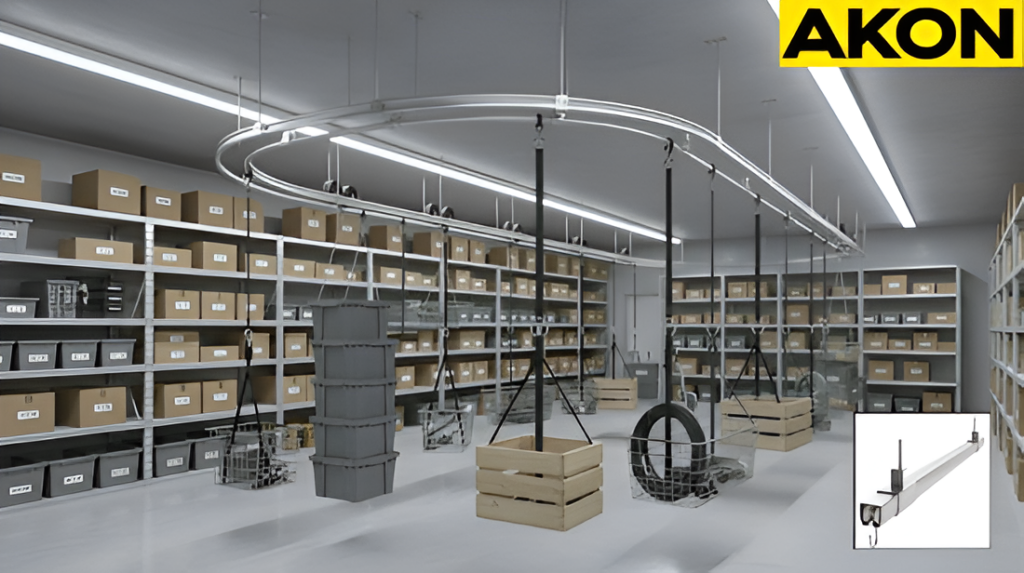 Sliding Storage Trolley Track – AKON – Industrial Curtain Track