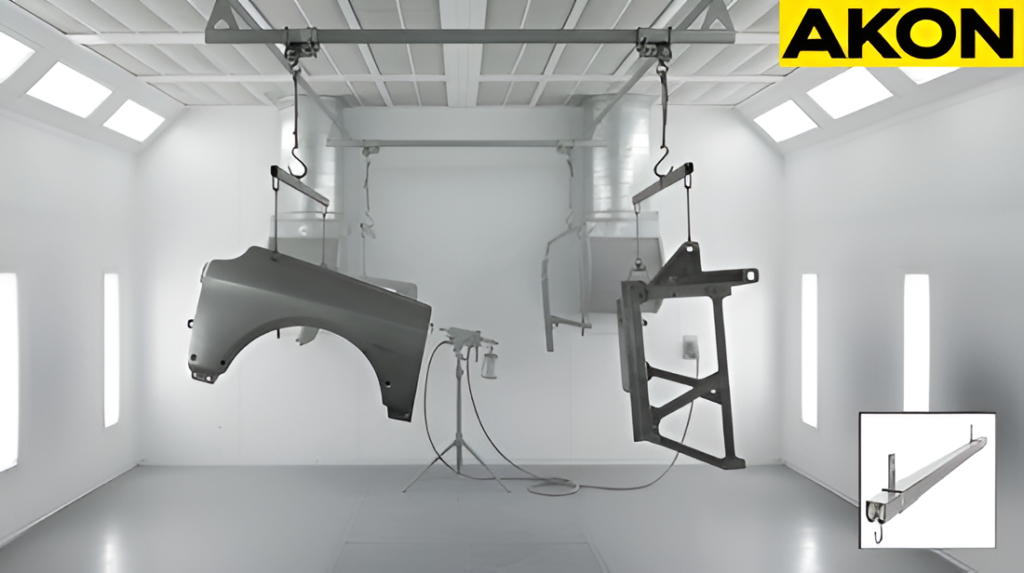 Paint Booth Trolley Track – AKON – Industrial Curtain Track