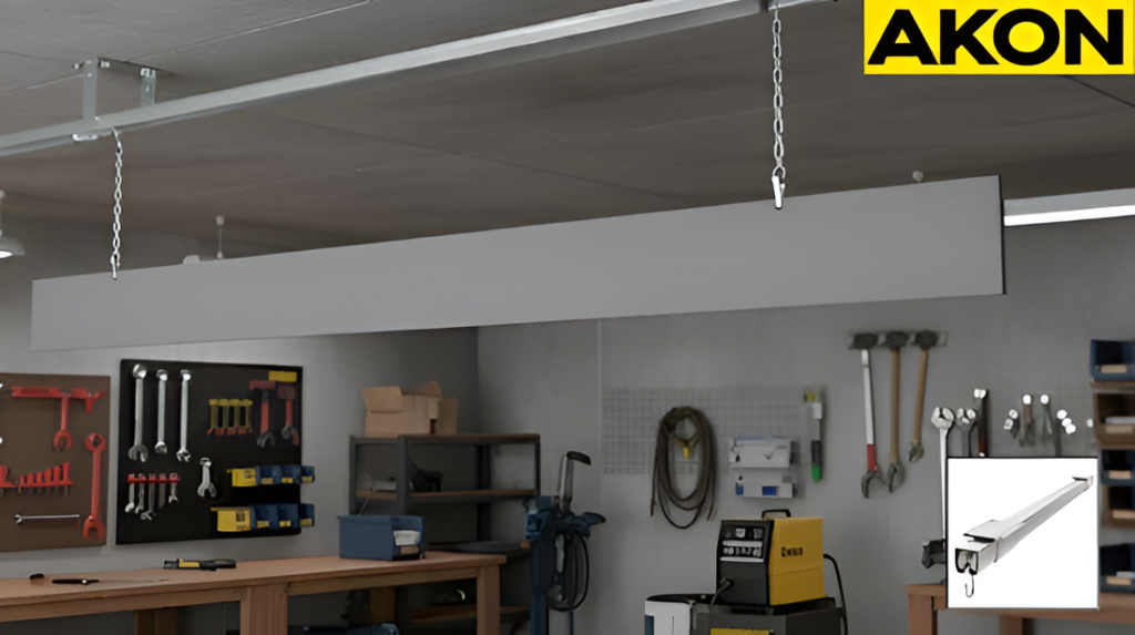 Overhead Tool Trolley Track – AKON – Industrial Curtain Track